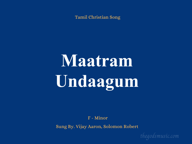 Maatram Undaagum – Vijay Aaron Keyboard Chords