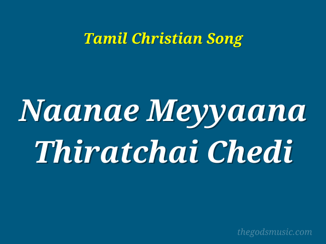 Naanae Meyyaana Thiratchai Chedi Song Lyrics
