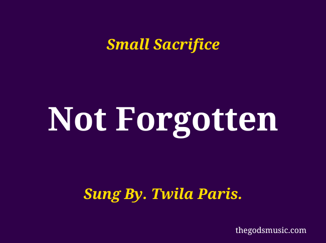 Not Forgotten Christian Song Lyrics