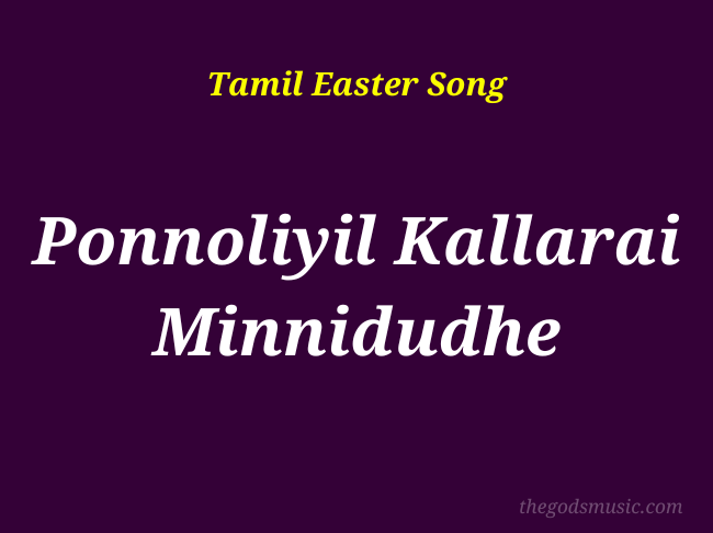 Ponnoliyil Kallarai Minnidudhe Song Lyrics