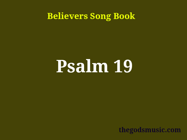Psalm 19 Christian Song Lyrics