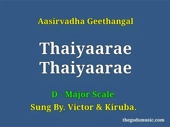 Thaiyaarae Thaiyaarae Keyboard Chords