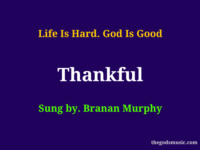 Thankful Christian Song Lyrics