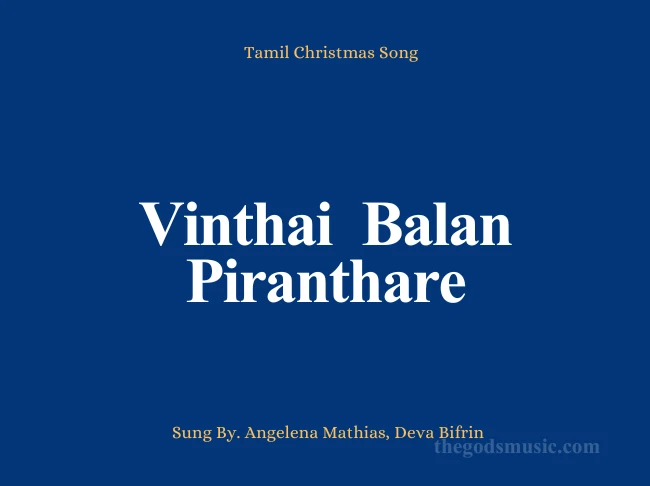 Angelena Mathias – Vinthai Balan Piranthare Song Lyrics
