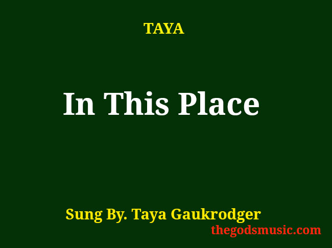 In This Place Christian Song Lyrics